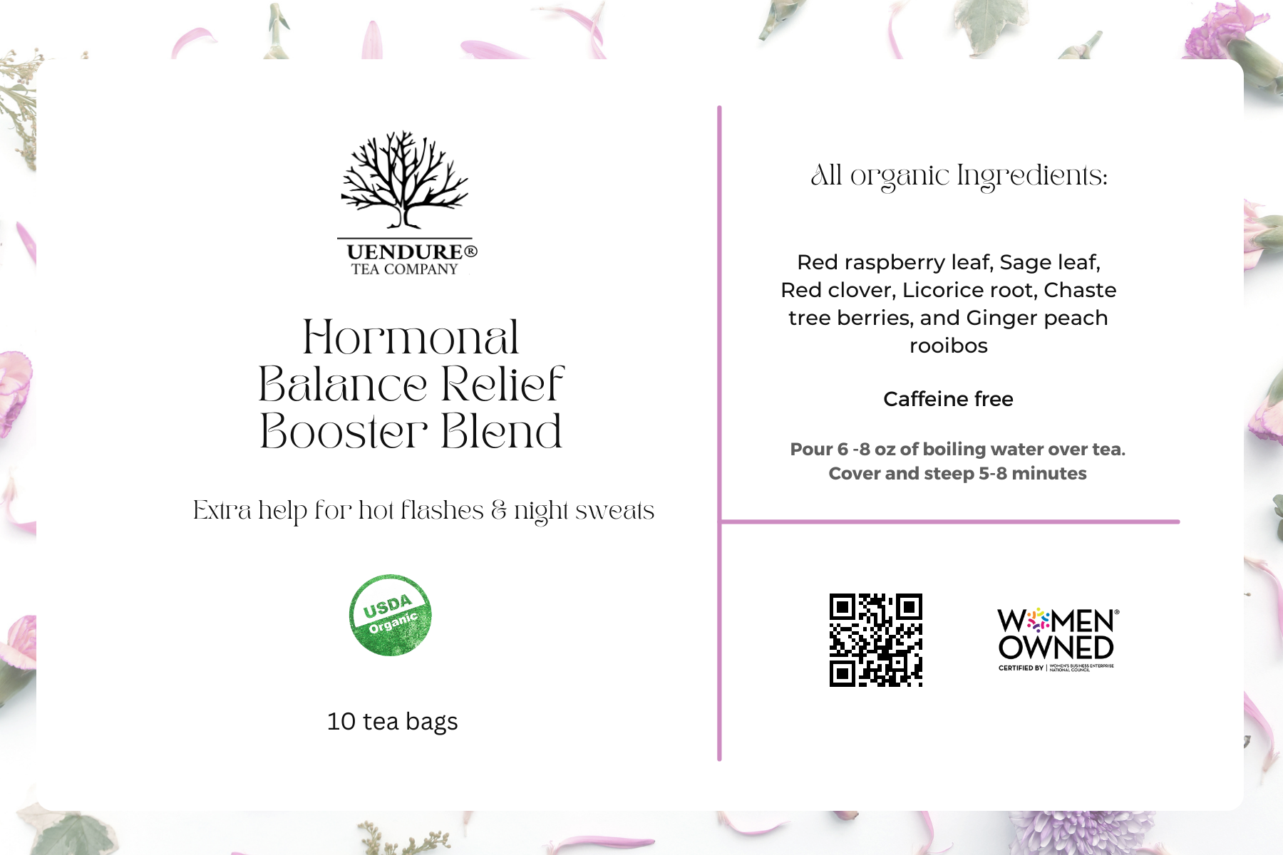 Hormonal Balance Relief Booster Tea – UENDURE TEA CO.