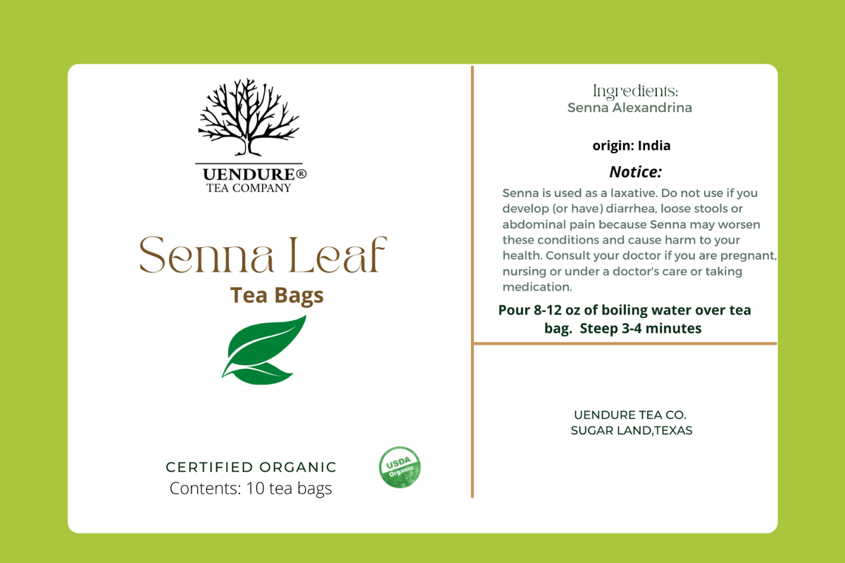 Senna Tea Bags | Senna Leaves Tea Bags | UENDURE TEA CO.